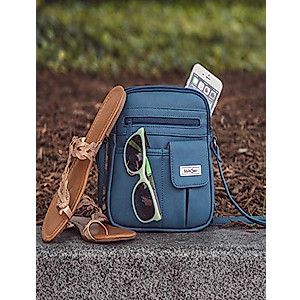 MultiSac womens Multisac North South Mini Zip Around Crossbody Bag Cross Body, Black, One Size US