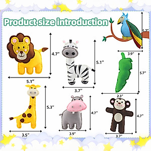 noonimum Craft Sewing Kit for Teens, Learn to Make Your Own Woodland Felt Animals First Sew Kit Beginner DIY Arts Set, Plush Craft Easy Sewing Stuffed Animals for Kids Girls Boys, Set of 7