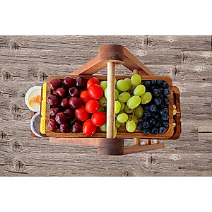 3 Tier Tray Serving Stand Acacia Wood Platter Charcuterie Tiered Set for Entertaining Gethering Food Display Vendor Events Fruit Dessert Appetizer Cheese