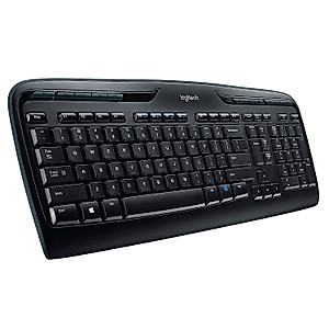 Logitech MK320 Wireless Desktop Keyboard and Mouse Combo — Entertainment Keyboard and Mouse, 2.4GHz Encrypted Wireless Connection, Long Battery Life (Renewed)