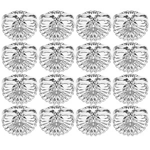 VILLCASE 20pcs Flower Earring Backs for Droopy Ears Safety Earring Studs Secure Locking Ear Backs Studs Replacement for Heavy Earrings Jewelry Findings Silver