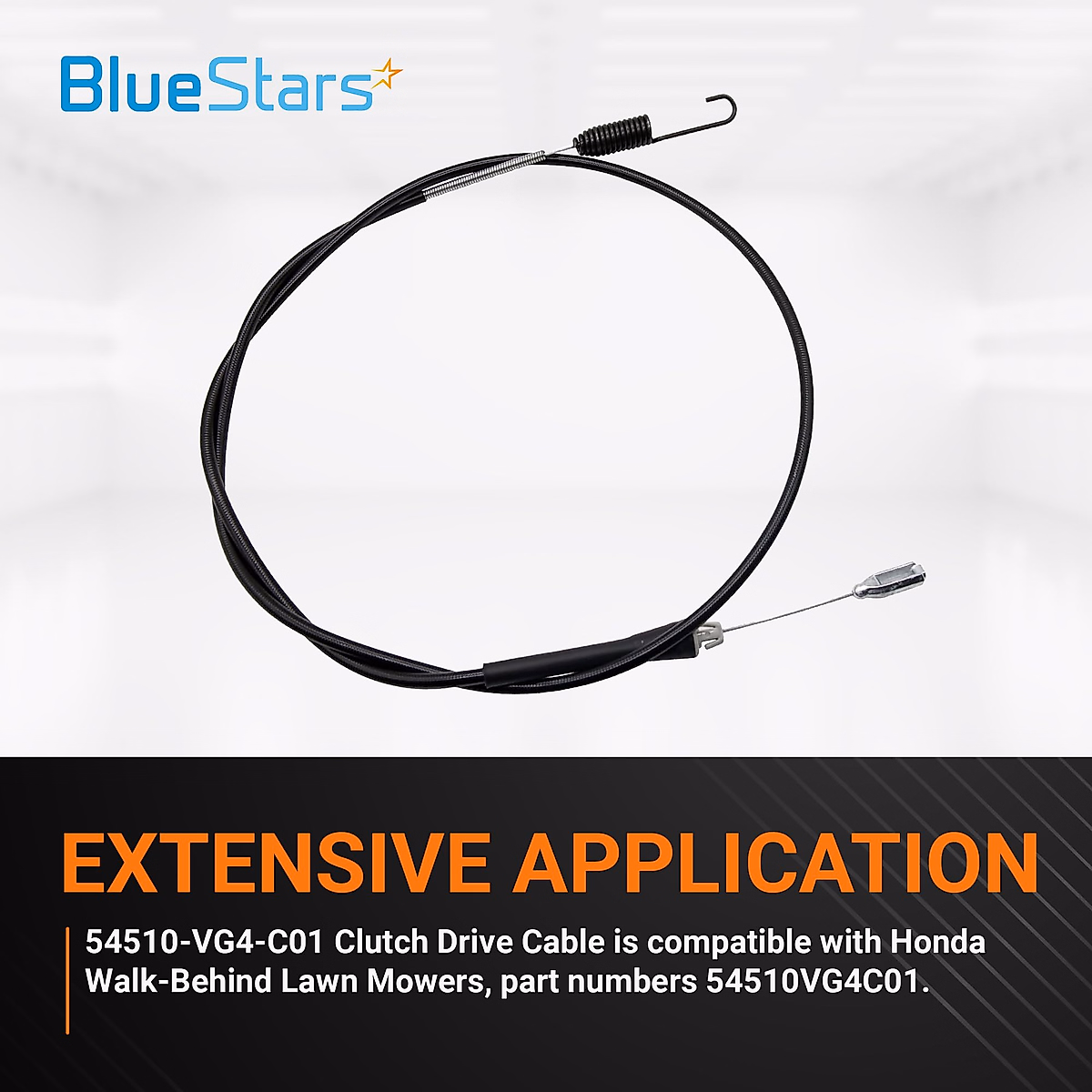 BlueStars 54510-VG4-C01 Clutch Drive Cable - Compatible with Honda Walk-Behind Lawn Mowers HRR216K2 HRR216K3 HRR216K4 HRT216K1 HRT215K2 HRZ216 - Replaces 290-982