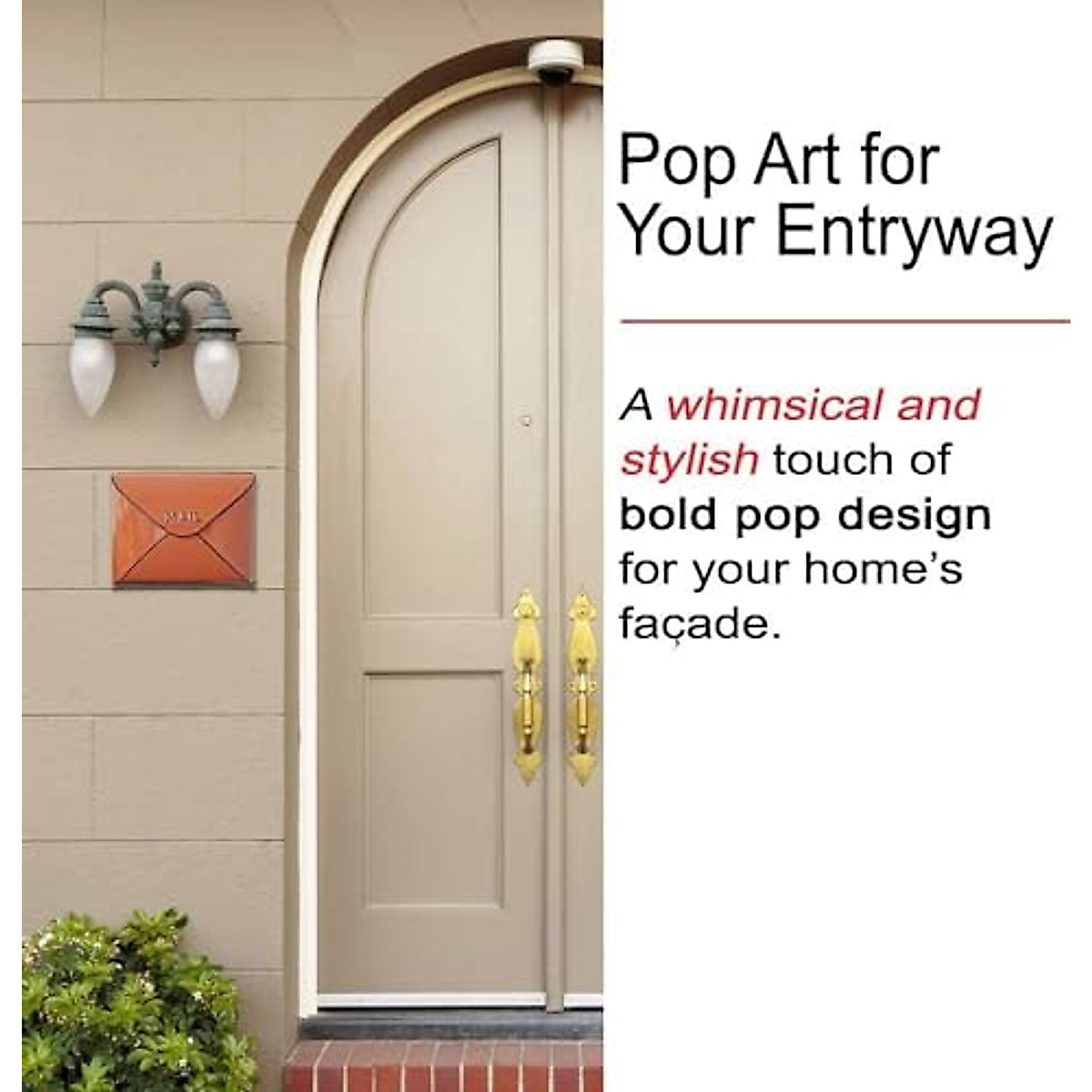 NACH Wall Mount Mailboxes for Outside, 12.5 x 5 x 10 inch Terracotta Wall Mailboxes for Outside, Waterproof Mailboxes for Outside - Envelope Mailbox