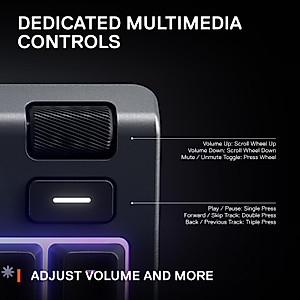 SteelSeries Apex 3 RGB Gaming Keyboard – 10-Zone RGB Illumination – IP32 Water Resistant – Premium Magnetic Wrist Rest (Whisper Quiet Gaming Switch)