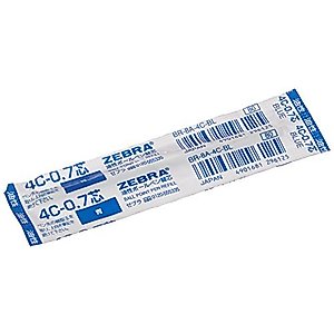 Zebra Oil-Based Ballpoint Pen Refill for Sharbo X Minna SL-F1 Fortia500 Workdash Blue Ink 0.7mm Point (BR-8A-4C-BL) 5 Set
