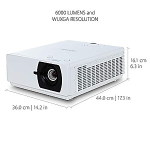 ViewSonic LS900WU 6000 Lumens Professional WUXGA Networkable Laser Projector with Horizontal and Vertical Lens Shift and Keystone for Large Venues
