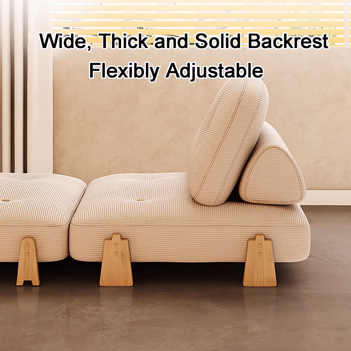 zxhrybh Convertiblelazy Sofa, Folding Floor Sofa, Single Reading Chair for Bedroom, for Compact Living Spaces, Apartment, Dorm, Studio(White)