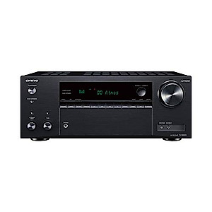 Onkyo TX-NR595 Home Audio Smart Audio and Video Receiver, Sonos Compatible and Dolby Atmos Enabled, 4K Ultra HD and AirPlay 2 (2019 Model), Black