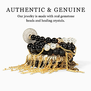 THE LACE PROJECT — Handmade Beaded Bracelets | Authentic Gemstones and Crystals With Healing Properties | Gold Filled Hardware | Gold Chain | Mix and Match Stack Bracelets | Jack