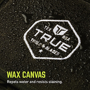 TRUE Primal Forge Outdoor Cutlery Set, Canvas Knife Roll