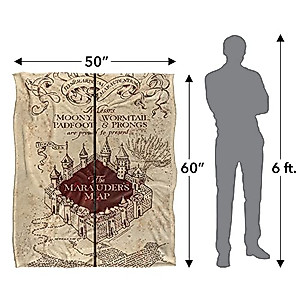 Harry Potter Marauder's Map Officially Licensed Silky Touch Super Soft Throw Blanket 50" x 60"