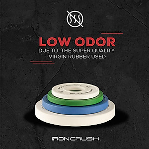 Iron Crush Fractional Change Plates for Olympic Weights, Strength Training, and CrossFit Bumper Plates - From 1.25lb to 10lb Weights, Rubber Coated for Olympic Barbells