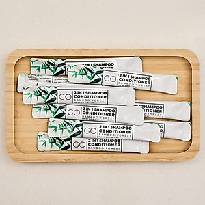 Go Essentials Travel Size Shampoo and Conditioner Set of 20 – 2 in 1 Single Use Travel Shampoo and Conditioner (Sulfate Free) - Hotel Amenities, Homeless Care Kit, AirBnB Essentials Bulk