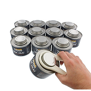 7Penn Chafing Fuel Cans with Opener - 12pk 6hr Canned Heat Fondue Fuel Burners for Chafing Dish Warmer for Food Party