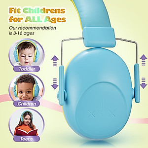 Onhear Kids Noise Cancelling Headphones, SNR 28 dB Kids Ear Protection Earmuffs for Autism, Toddler, Children, Noise Cancelling Sound Proof Earmuffs/Headphones for Concerts, Air Shows, Fireworks