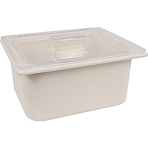 Carlisle FoodService Products CM110102 Coldmaster ABS Standard Half-Size Food Pan, 6 quart Capacity, 12.73" x 10.36" x 5.59", White
