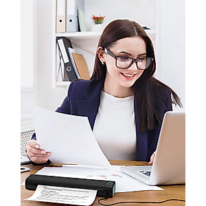 Phomemo Portable Printer - Wireless & US Letter Folding Thermal Paper Size 8.5" x 11",100 Sheets & Case, Inkless Thermal Compact Printer, Compatible with Android and iOS Phone & Laptop heat transfer p