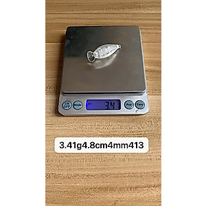 10PCS Unpainted 48mm 3.4g Lure with 4mm Free Fishing Eye Crankbait Baits Simulation Blank Body Clear Hard Baits Trout Salmon Minnow Lure Popper Lures Topwater Freshwater 413