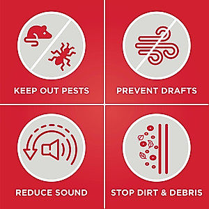 M-D Building Products 68593 1-3/4x36-Inch Aluminum Weatherstrip Door Bottom with Mill/Vinyl Finish