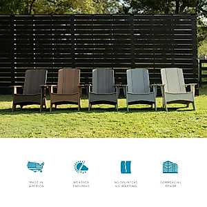 Ledge Lounger - Mainstay Ultimate Adirondack - Resin Adirondack Patio Chairs - UV Stable & Weather Resistant - All Weather Outdoor Furniture - for Use on Sundeck, Patio, & Waterfront - White