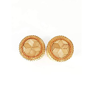 2 Sets of Mini Basket Size 8x8x11 cm. Handwoven Handmade Sticky Rice Serving Basket from Natural Bamboo