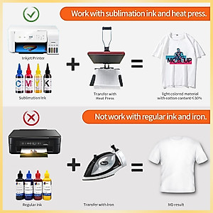 A-SUB Sublimation Paper Heat Transfer 110 Sheets 8.5 x 11 Inches Letter Size Compatible with Inkjet Printer 120gsm
