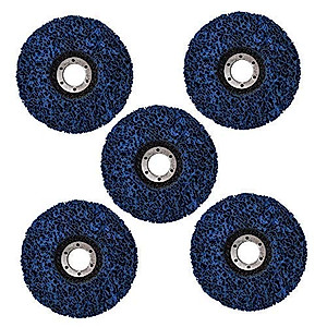 WFLNHB 5Pcs - 4-1/2" x 7/8" Strip&Clean Discs Replacement for Angle Grinders-Removes Rust Strips Paint Cleans Welds