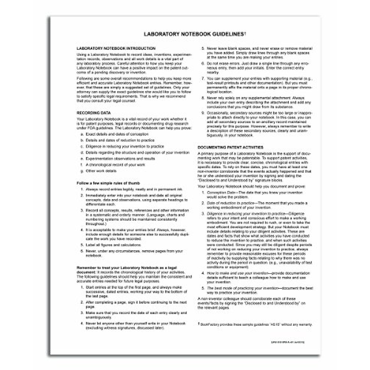 BookFactory Lab Notebook/Laboratory Notebook - Professional Grade - 96 Pages, 8" x 10" (Ruled Format) Black and Burgundy Imitation Leather Cover, Smyth Sewn Hardbound Student (LRU-096-SRS-A-LKMST1)