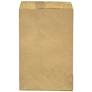 100 Pack Brown Kraft Paper Bags, 5" x 7.5" Inches, Good for Candy, Cookies, Doughnut, Crafts, Party Favor, Sandwich, Jewelry, Retail Shops, Merchandise- by RJ Displays