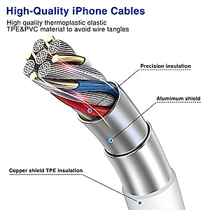 Long iPhone Charger Cord 10 ft, 2Pack [Apple MFi Certified] Lightning Cable 10 Foot Fast Charging Cord iPhone Charger 10 feet USB Cable for iPhone 14/13/12/11 Pro Max/Mini/XS MAX/XR/X/8/7/Plus/6 More