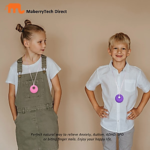 Chew Necklace for Sensory Kids Girls, Chewy Necklace Sensory Chew Toys for Adults with Autism ADHD Anxiety, Silicone Sensory Necklaces for Chewing - 3 Pack