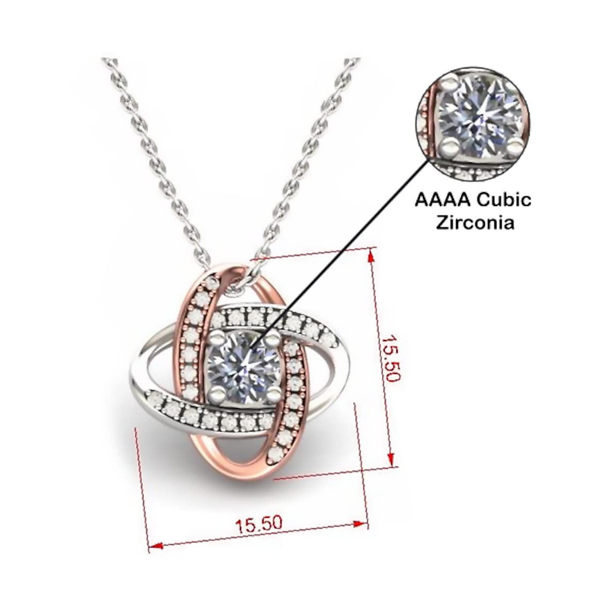 AMISK CREATIVES Granddaughter Necklace Gifts From Grandma Grandmother Or Grandpa Grandfather To My Granddaughter Birthday Graduation Pendant Jewelry with Message Card and Gift Box - Gold Love Knot