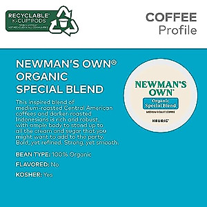 Newman's Own Organics Special Blend Keurig Single-Serve K-Cup Pods, Medium Roast Coffee, 12 Count
