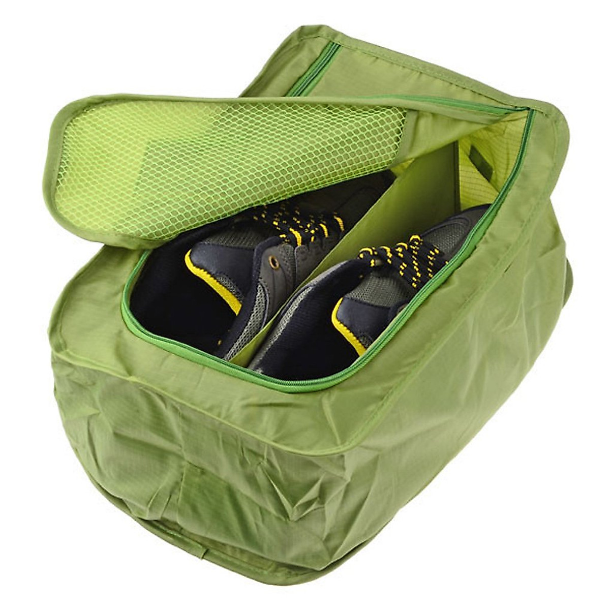 Waterproof Nylon Travel Portable Shoes Zipper Handle Carrying Case Organizer Home Shoes Free Stand Packing Cubes Box Storage Bag Dustproof Protective Pouch