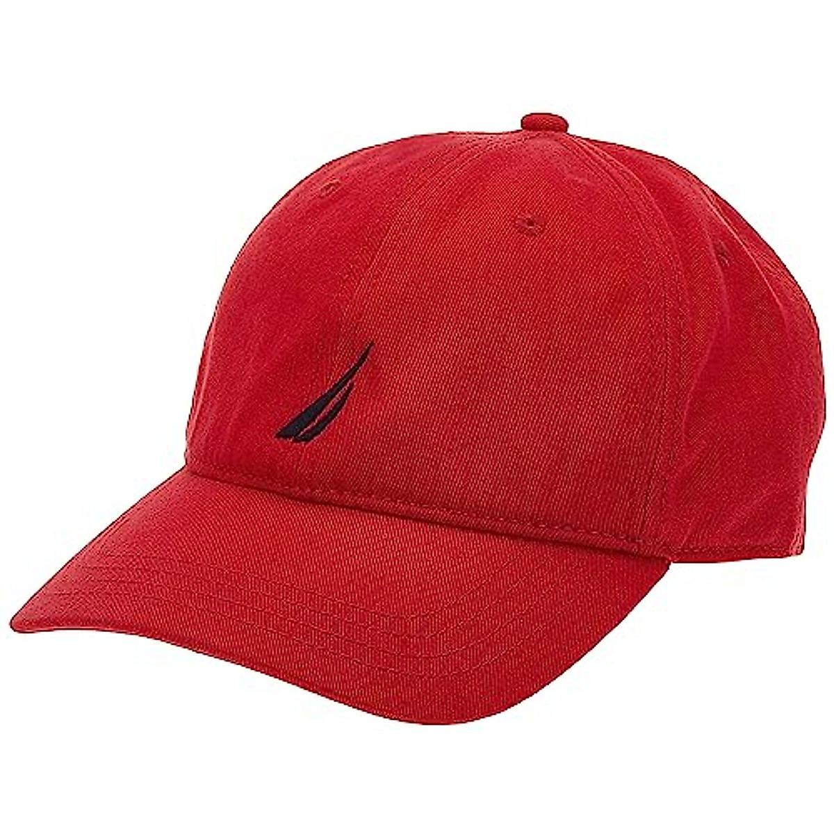 Nautica Men's Twill 6-Panel Cap,Deck Red,One Size