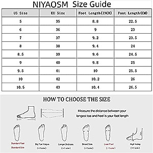 NIYAOSM Women's Low Top Sneaker Comfort Casual Lace Up Walking Canvas/PU Sneaker for Women Fashion Sneaker with Zipper PU Black Size 9.5