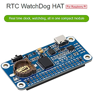 waveshare RTC WatchDog HAT for Raspberry Pi and Jetson Nano,MAX705 Monitoring Circuit with Auto Reset Function,with DS3231SN High Precision RTC Chip