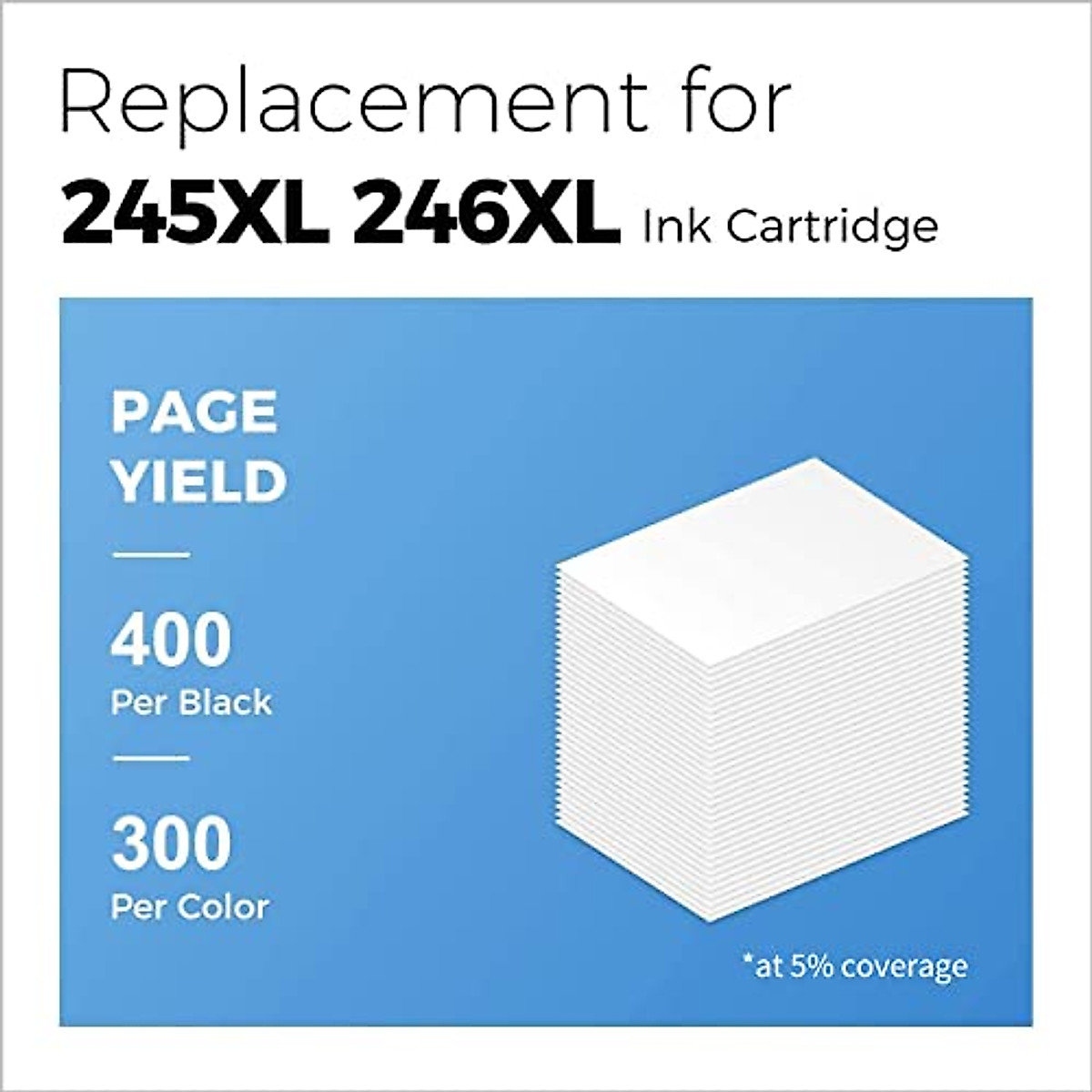 myCartridge Ink Cartridge Replacement for Canon PG-245XL CL-246XL 245 246 Use with Pixma MG2522 TR4520 MX492 MX490 TR4500 Printer (Black Tri-Color)