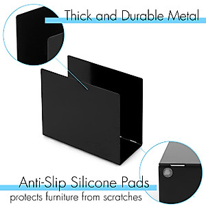 Modern Glossy Metal Napkin Holder - Black Napkin Holders For Table - Napkin Holders for Paper Napkins - Kitchen Napkin Holder - Kitchen Accessories - Restaurant and Bar Decor