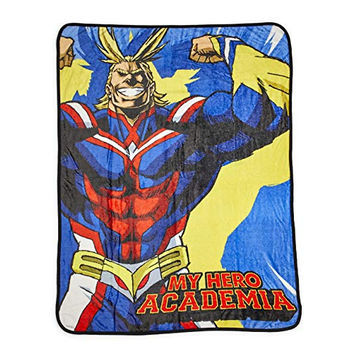 JUST FUNKY My Hero Academia All Might Large Fleece Throw Blanket | Official My Hero Academia Collectible Decorative Throw Blanket | 60 x 45 Inches