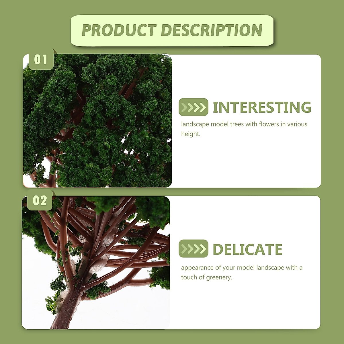 DOITOOL Model Trees Rainforest Diorama Supplies 20Pcs Scale Trees Miniature Craft Mini Trees for Crafts Miniature Tree Diorama Models Model Model Trees Model Train Scenery