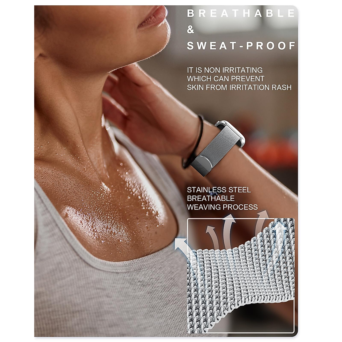 Original Stainless Steel Milanese Loop Compatible with Apple Watch Band 38mm 40mm 41mm 42mm 44mm 45mm 49mm, Magnetic Clasp Replacement Band for iwatch Series 9, Ultra 2, SE, Ultra, 8 7 6 5 4 3 2 1,