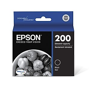 EPSON T200 DURABrite Ultra Ink Standard Capacity Black Cartridge (T200120-S) for select Epson Expression and WorkForce Printers