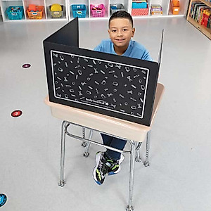 Really Good Stuff Plastic Privacy Shield for Student Desks – Single - Large - Study Carrel Reduces Distractions - Keep Eyes from Wandering During Tests, Black School Tools