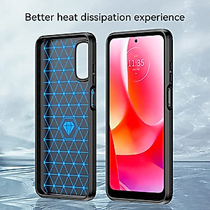 Moto G 5G Case (2022) with HD Screen Protector, MAIKEZI Non-Slip Shock-Absorption TPU Bumper, Soft Rubber Protective Cover - Black