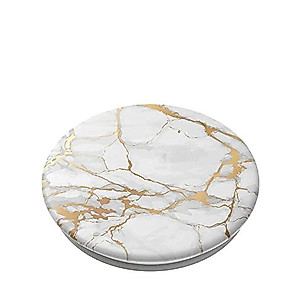 PopSockets Phone Grip with Expanding Kickstand, Marble PopGrip - Gold Lutz Marble