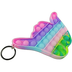 Hawaiian Island Style Fidget Popper Keychain (Hang Loose)