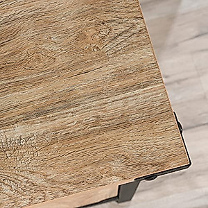 Sauder Steel River TV Stand with Doors, L: 60.24" x W: 19.09" x H: 29.72", Milled Mesquite Finish