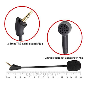 LEFXMOPHY Cloud Mix Mic Replacement for HyperX Cloud Mix Stereo Gaming Headset Detachable Noise-cancellation Boom Game Microphone 3.5mm
