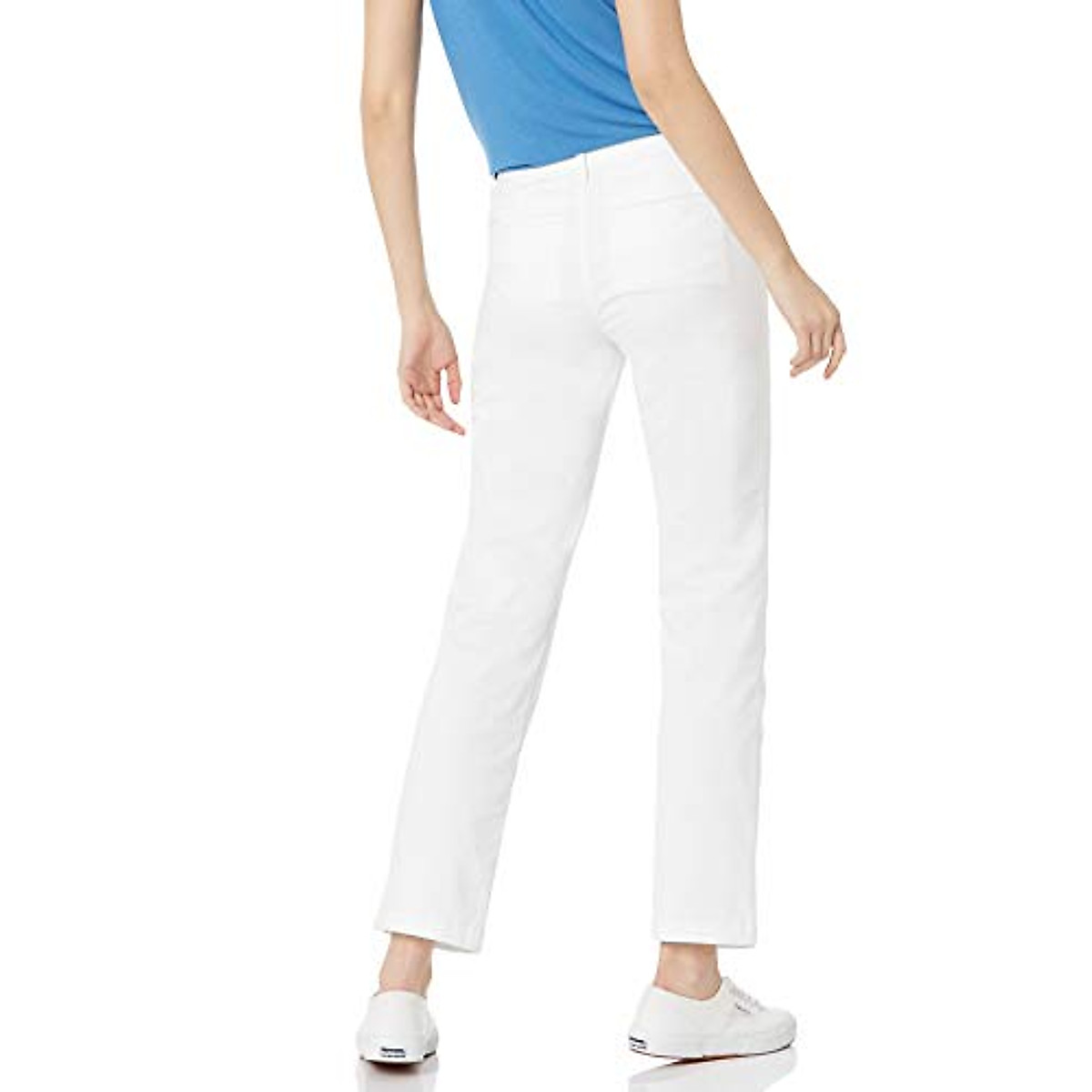 Amazon Essentials Women's Stretch Twill Chino Pant (Available in Classic and Curvy Fits), Bright White, 8